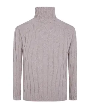 NUUR Long Sleeves Turtle Neck Sweater - Gray