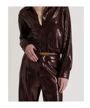 Alberta Ferretti Sparkling Night Wide-leg Sequined Trousers