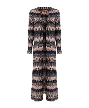 Missoni Zigzag Crochet-knit Long Cardigan