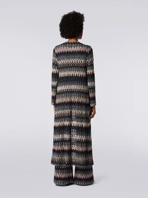 Missoni Zigzag Crochet-knit Long Cardigan