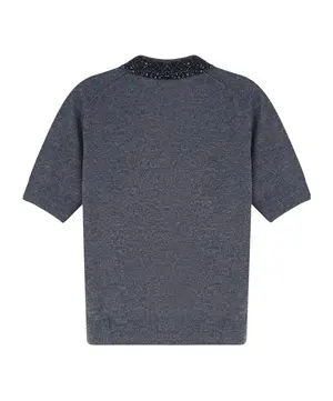 SEMICOUTURE Bead-embellished Knitted Sweater