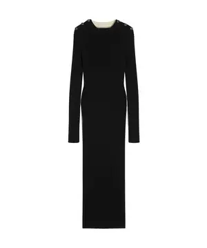 Sportmax Garibo Ribbed Wool Maxi Dress