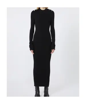Sportmax Garibo Ribbed Wool Maxi Dress