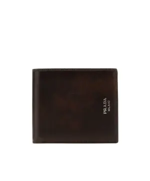 Prada Minuteria Bifold Wallet - Brown