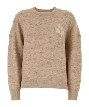 Isabel Marant Étoile Atlee Logo Knitted Jumper - Light Brown