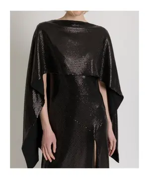 Alberta Ferretti All-over Sequin Cape