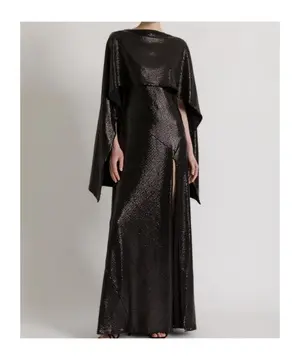 Alberta Ferretti All-over Sequin Cape