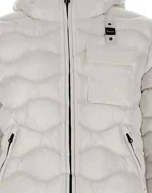 BLAUER. Long-sleeve Hooded Padded Jacket