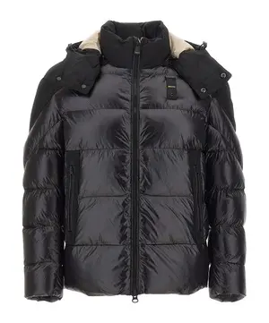 BLAUER. Long-sleeve Hooded Padded Jacket - Black