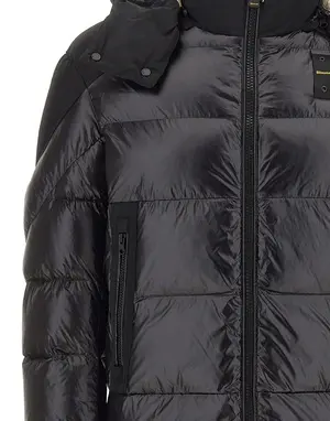 BLAUER. Long-sleeve Hooded Padded Jacket