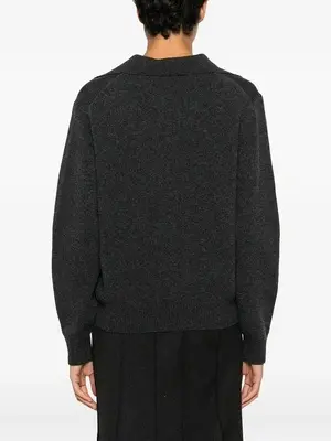 Victoria Beckham Polo Collar Knitted Sweater - Gray