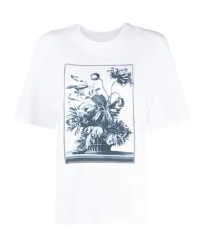 Erdem Open-necked Black Shirt - White