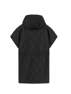 Max Mara Quilted Hooded Gilet - Black
