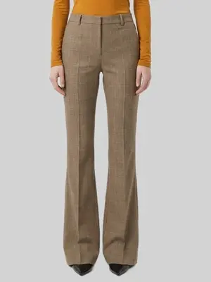 Saint Laurent Low-rise Flared Trousers With Center Creases