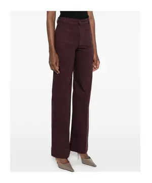 Victoria Beckham Alina Straight-leg Jeans - Bordeaux
