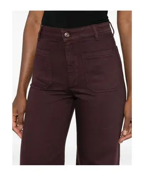 Victoria Beckham Alina Straight-leg Jeans - Bordeaux