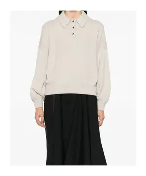 LISA YANG Long-sleeved Polo Collar Sweater