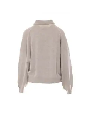 LISA YANG Etta Knitted Polo Shirt - Beige