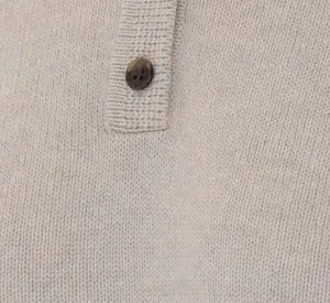 LISA YANG Etta Knitted Polo Shirt - Beige