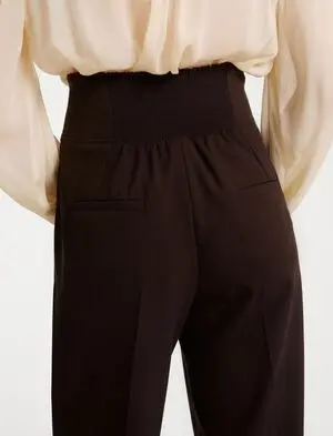Marella Maranta High-waist Trousers - Brown