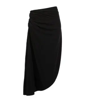 TWINSET Gathered Slit Midi Skirt