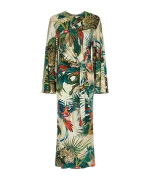 Roberto Cavalli Jungle-print Wrap Dress - Green