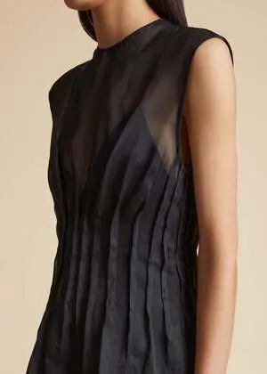 Khaite The Westin Sleeveless Silk Top - Brown