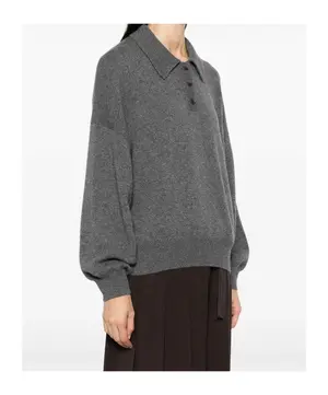 LISA YANG Long-sleeved Polo Collar Sweater