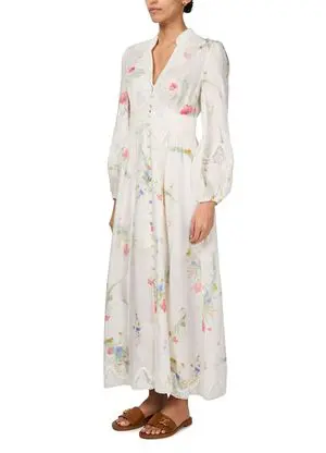 Zimmermann Lace Plunge Midi Dress