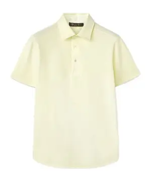 Loro Piana Lapel Button Polo Shirt - White