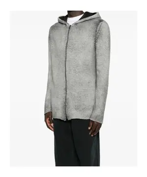 Avant Toi Long-sleeved Zip-up Hooded Cardigan