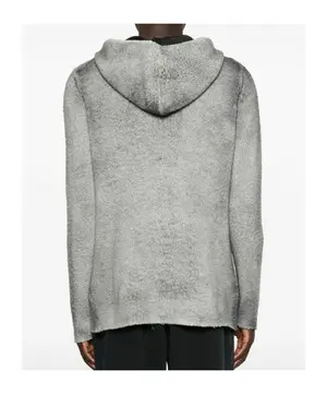 Avant Toi Long-sleeved Zip-up Hooded Cardigan
