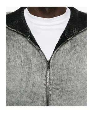 Avant Toi Long-sleeved Zip-up Hooded Cardigan
