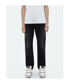 Amiri Logo Patch Straight Leg Jeans