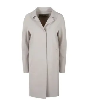 Herno Single-breasted Long-sleeved Coat - Gray
