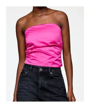 GANNI Top In Duchesse Satin