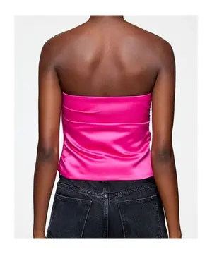 GANNI Top In Duchesse Satin