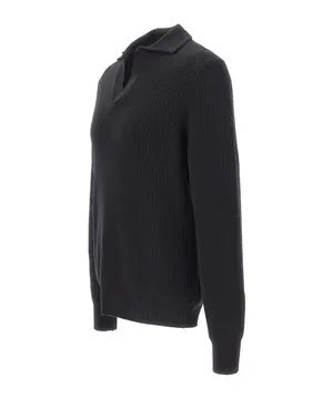 GRAN SASSO Long-sleeve Polo-collar Sweater