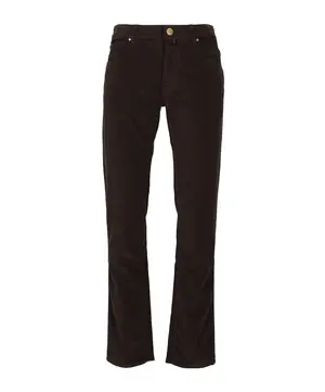 Jacob Cohen Logo Patch Straight-leg Pants - Black