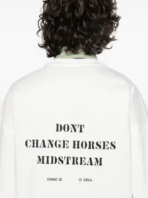 OAMC Logo-print Organic T-shirt
