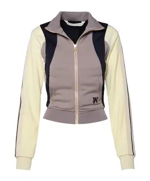 Palm Angels Pa Monogram Embroidered Colour-blocked Track Jacket - Nude