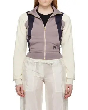 Palm Angels Pa Monogram Embroidered Colour-blocked Track Jacket