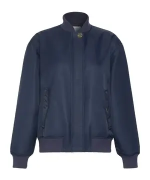 Sportmax Zip-up Bomber Jacket - Midnight Blue