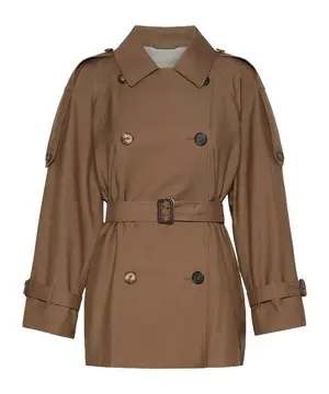Max Mara Double-breasted Belted Coat - Brown