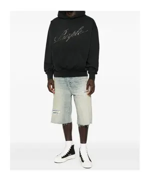 PURPLE BRAND Belt Loop Denim Shorts