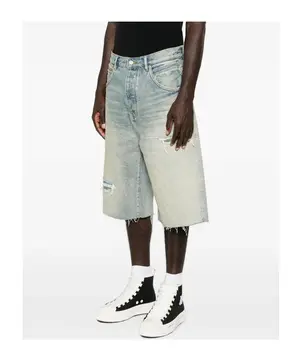 PURPLE BRAND Belt Loop Denim Shorts