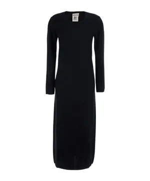 SEMICOUTURE Round-neck Dress - Black