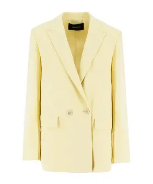 Fabiana Filippi Double Breasted Long Sleeve Blazer - Nude