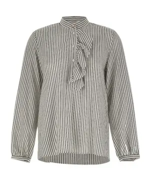 Marella Striped Shirt - Gray