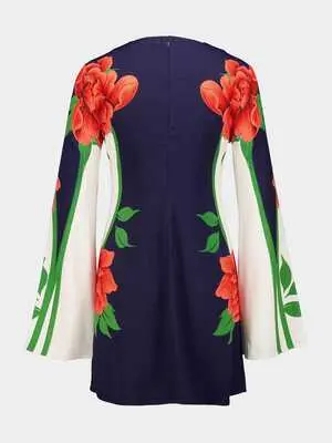 La DoubleJ Floral Bell-sleeve Dress